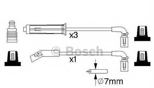 Bosch 0 986 356 980 Провода в.в. chevrolet aveolan