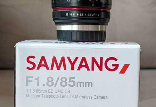 Мануальный объектив Samyang 85 mm f 1.8