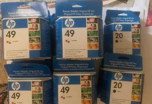 Картриджи струйные hp 49 и hp 20