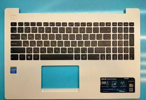 Топкейс с клавиатурой ноутбука Asus X553 белый