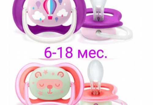 Соска пустышка avent 6 18