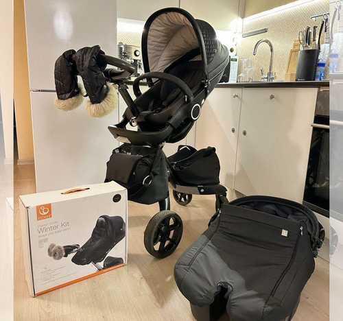 Коляска stokke xplory v 5  зимнмй кит