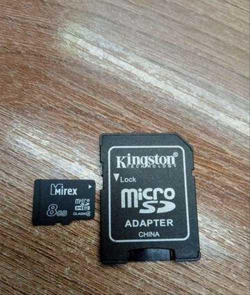 Карта памяти MicroSD 8gb