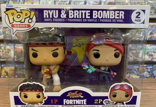 Funko Pop Games. Street Fighter-Fortnite. Ryu & Br