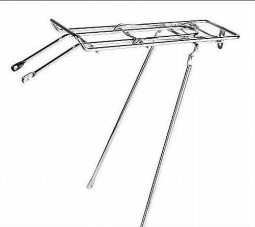 Багажник для велосипеда классический, хром, 20", с