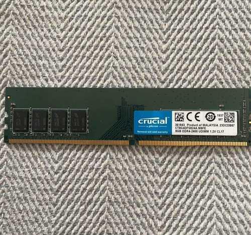 Оперативная память ddr4 8gb crucial 2400