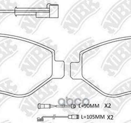 Колодки тормозные дисковые перед PN0410W NiBK