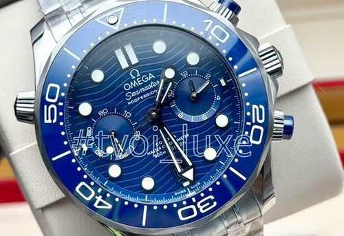 Часы omega seamaster chrono 44 mm blue