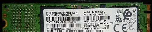 SSD диск Samsung M.2 2280 SATA на 128Gb