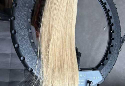 Натуральные волосы блонд 60 см