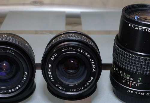 Объективы praktica Zeiss 28mm 35mm 135mm для Sony