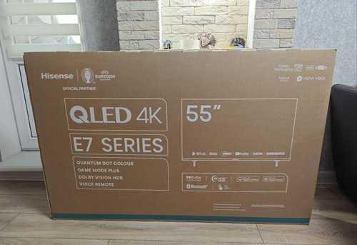 Новый Qled Hisense 55E7KQ 140см,UHD 4K, SMART TV