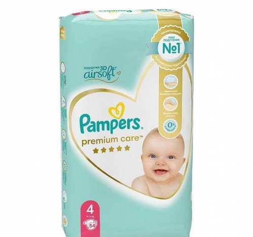 Подгузники Pampers Premium care 4