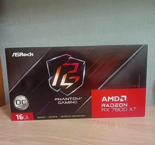 Новая Rx 7800 xt Asrock phantom gaming oc edition