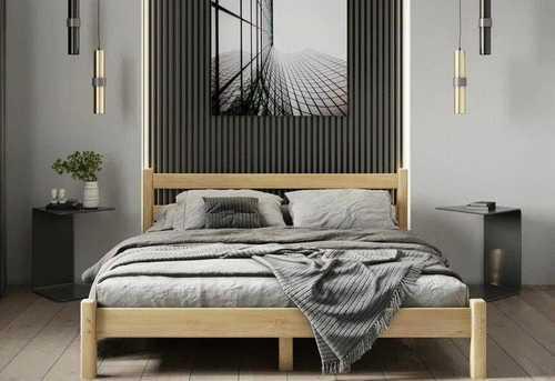 Двуспальная деревянная кровать опт