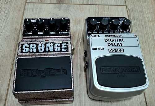 Дисторшн педаль Grunge Digitech и Дэлей DD400