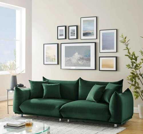 Диван дизайнерский интерьерный Ювента Green
