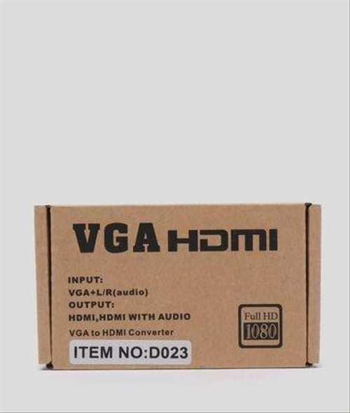 Адаптор VGA на hdmi+ audio с питанием
