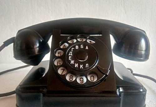 Карболитовый дисковый телефон тан-5.1954 год,СССР
