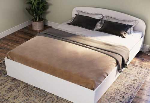 Кровать 2-спальная с матрасом белая