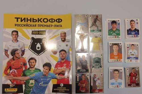 Тинькофф рпл 2021-2022 наклейки Panini футбол