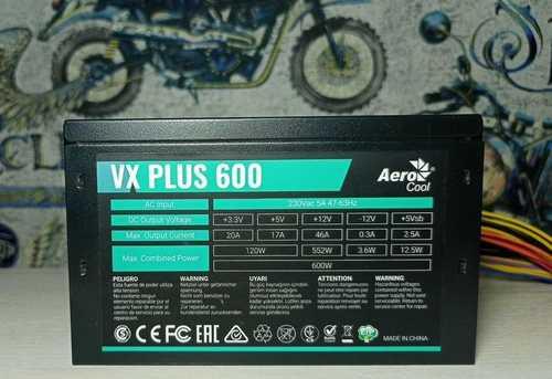 Блок питания Aerocool vx plus 600w