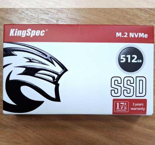 SSD Kingspec M.2 2280 nvme 512gb (новый)