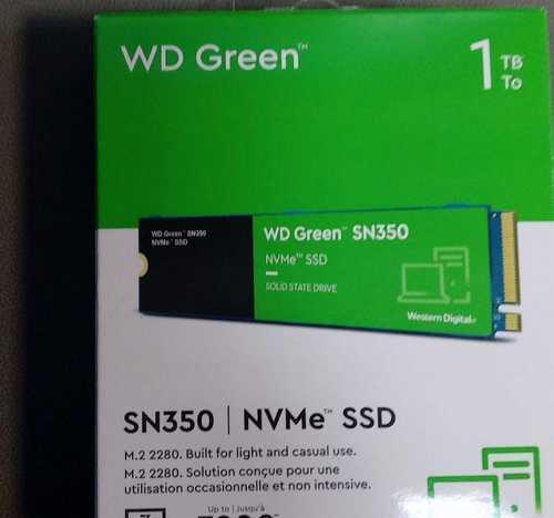 SSD накопитель WD Green 1тб, NVMe, M.2