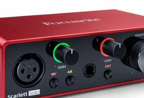 Звуковая карта Focusrite scarlett solo 3rd gen