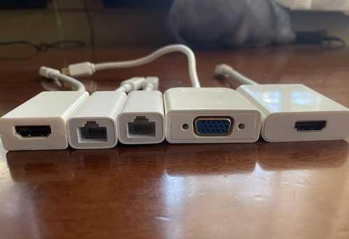 Переходники Thunderbolt (hdmi, RJ45, VGA)