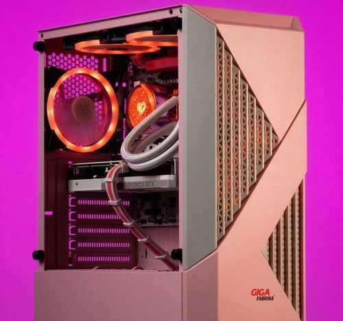 Игровой компьютер fatality34 RTX 4060Ti 8GB NEW Ryzen 5 7500F Evesky firerose F3-A pink