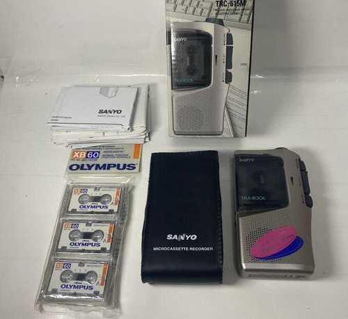 Диктофон Sanyo TRC-615M Новый+3 кассеты