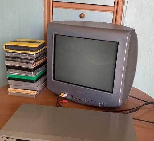 Телевизор sony и приставка DVD player