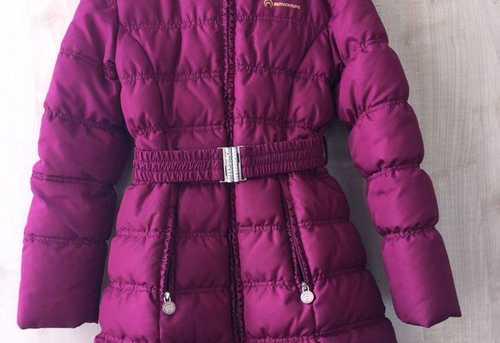 Удлинённая тёплая куртка (пальто) для девочки
