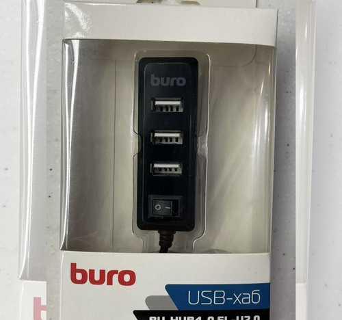 Usb разветвитель (hub) buro bu-hub4-0.5l-u2.0