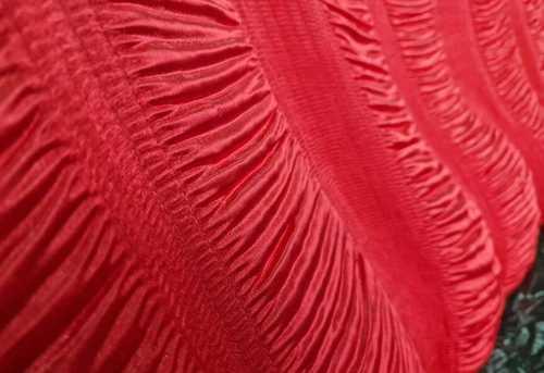 Ткань Атлас жатка полоска (красный), шир. 1,5м
