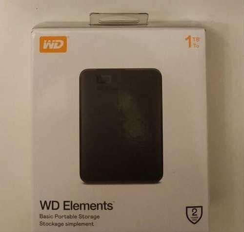 1 тб Внешний HDD WD Elements Portable USB 3
