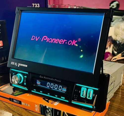 Магнитола DV-Pioneer.ok с выдв.7-дюймовым экраном: