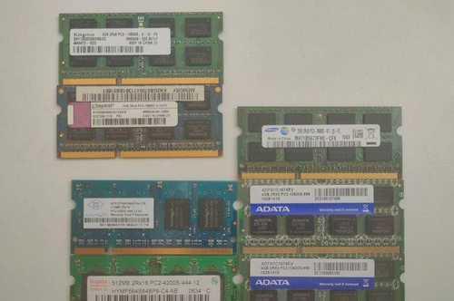 Оперативная память для ноутбука so-dimm DDR2, DDR3