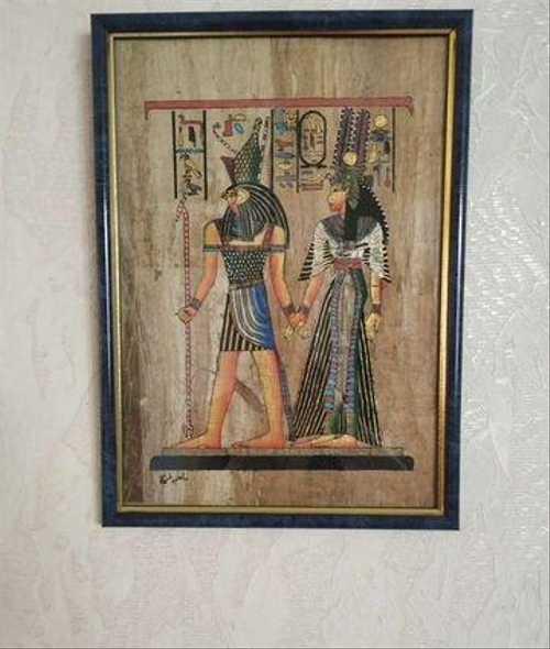 Картины египетские на папирусе