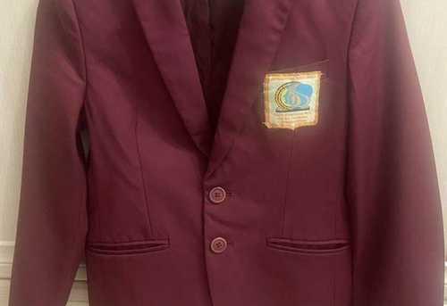 Школьная форма пиджак бордовый 128