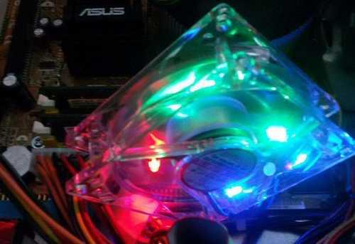 Вентилятор с подсветкой RGB Crystal, 80 мм