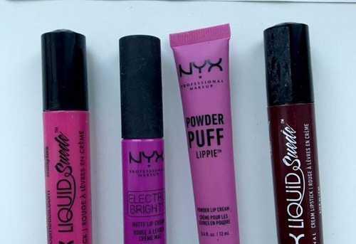 Помады nyx powder puff liquid cream lipstick