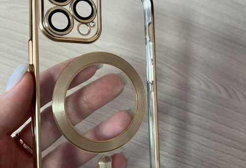 Чехол на iPhone 13 pro золотой