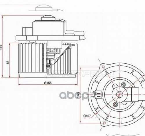 Мотор отопителя салона ST-87103-60220 Sat
