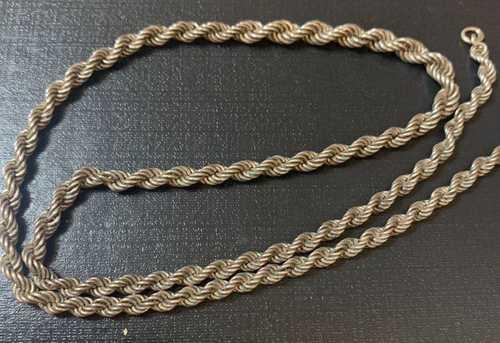 Серебряная цепь "веревка"