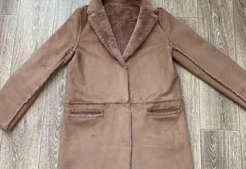 Демисезонное пальто (куртка) 42-44 р шапка зима