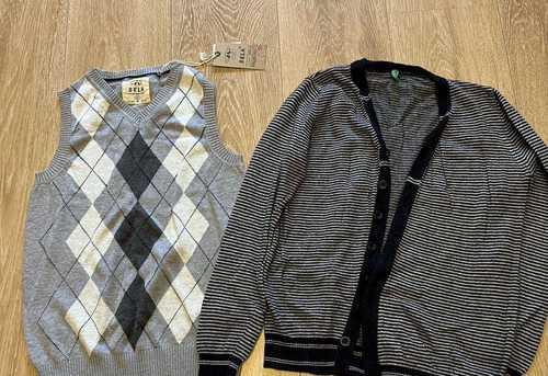 Кардиган Benetton и жилетка Sela