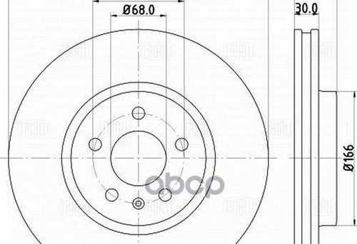 Диск тормозной audi A4 07/A5 07/Q5 08- передн