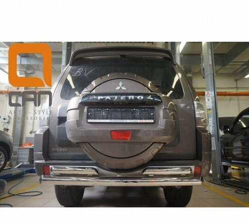 Защита заднего бампера Mitsubishi Pajero IV 2011+